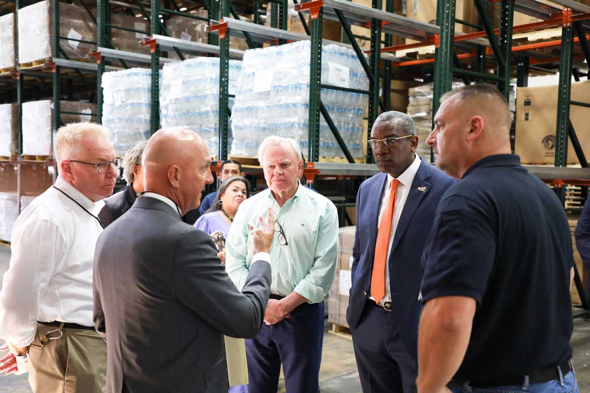 Governor Bryan, VITEMA Director Visit FEMA Distribution Center in ...