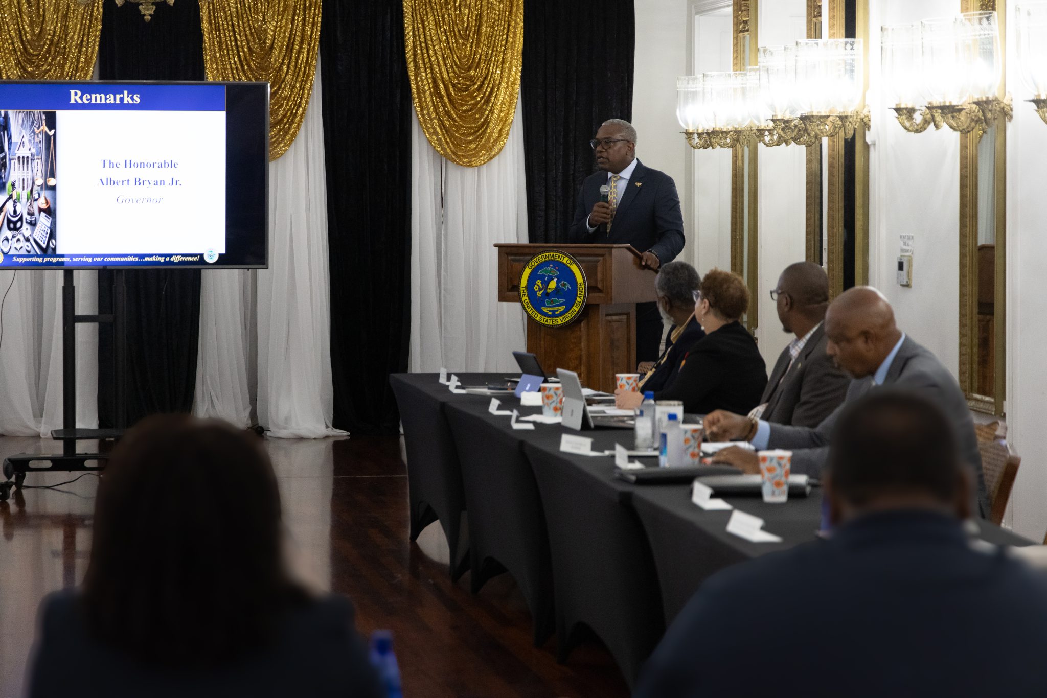Governor Albert Bryan Jr. and Director Moleto A. Smith Jr. hostCriminal ...